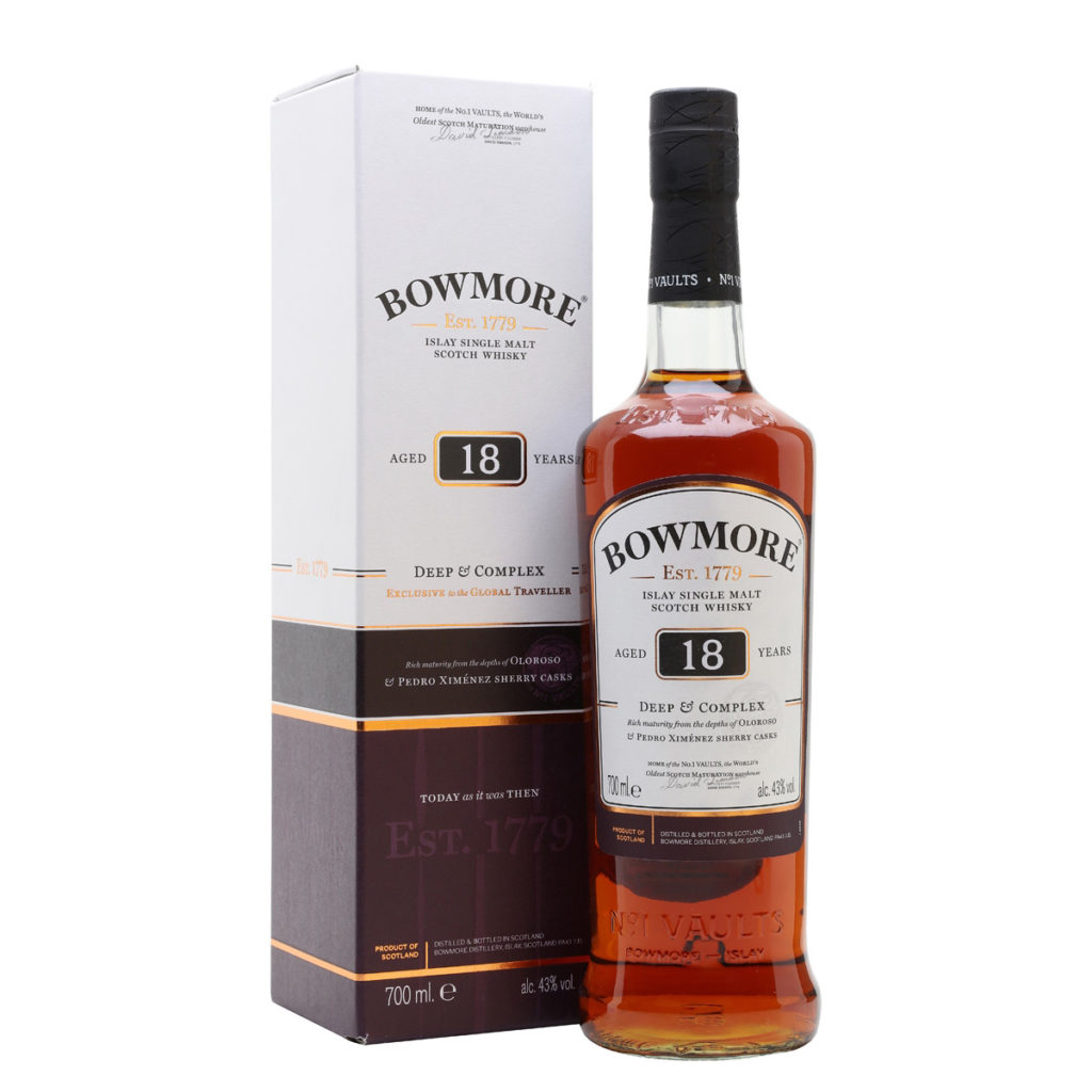 Bowmore 18 Year Old Single Malt Scotch Whisky (Deep & Complex)